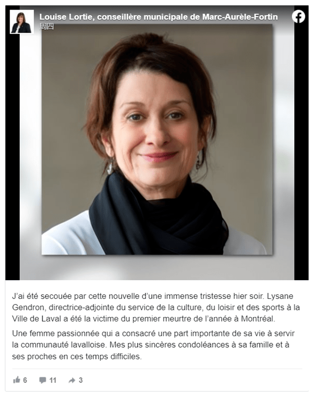蒙特利尔今年第一起凶杀案，年轻导演杀害副局长母亲_Gendron_拉瓦尔_Laval