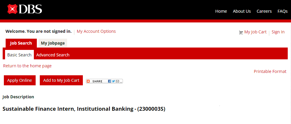 实习 | DBS开放Sustainable Finance Intern实习岗位_求职_is_留学生