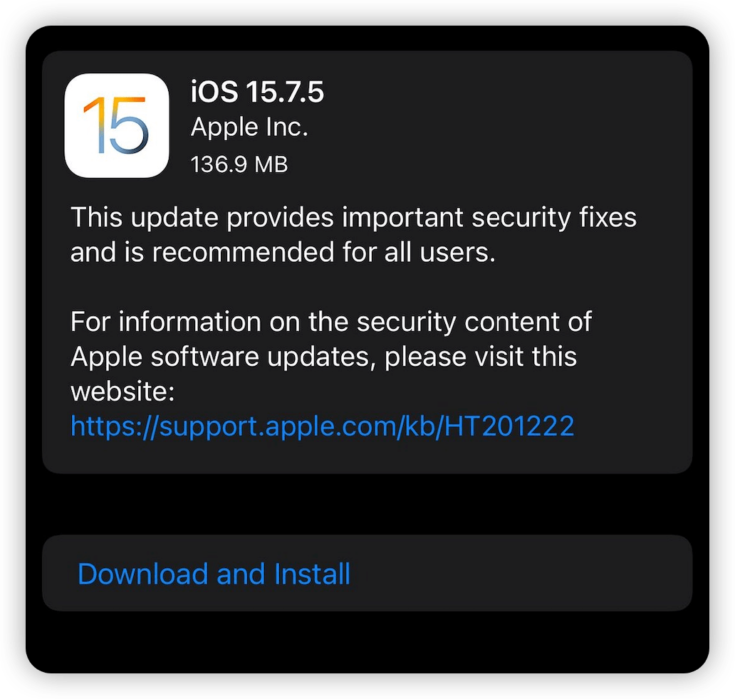 iOS 15.7.5 更新，可以养老了_iPhone_Pro_机型