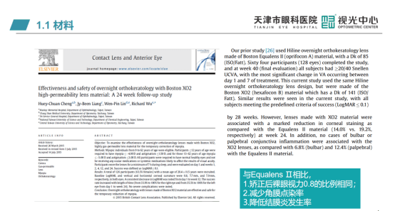 迈儿康myOK-MY强效款验配分享 | 天津市眼科医院视光中心陈晓琴主任_视力_临床_角膜