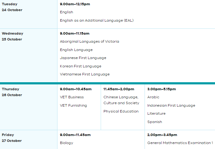 2023年VCE考试时间表出炉！注意事项/具体安排Mark一下！_pm-_复习_am-