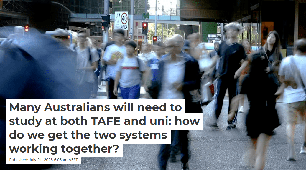 澳大利亚高等教育或将发生改革？同时在TAFE和大学里学习，终身学习！快速提高技能！_报告_合作_中期