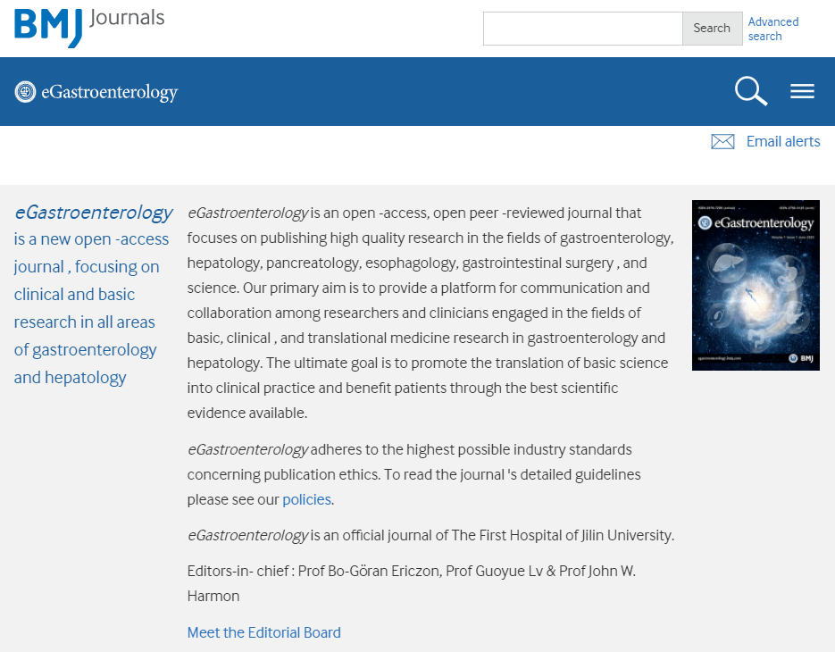 eGastroenterology创刊号发布会暨吉大一院与英国BMJ出版集团合作办刊签约仪式成功举行_发展_期刊_临床