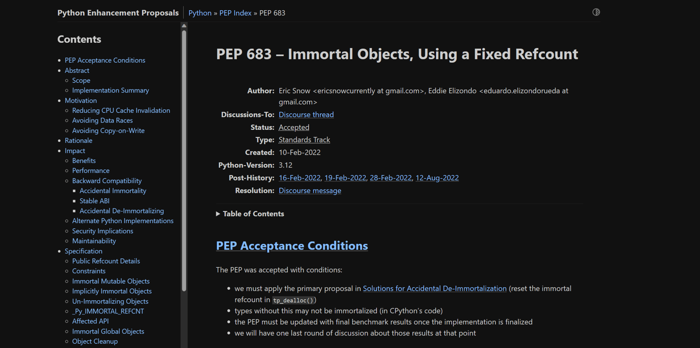 消息称Python将加入“Immortal Objects”，可提升内存效率_对象_Meta_私有