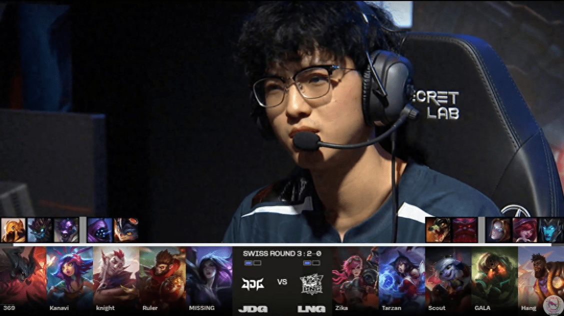 369剑魔天神下凡JDG三连胜晋级淘汰赛！全能上单太完美_Kanavi_输出_时间