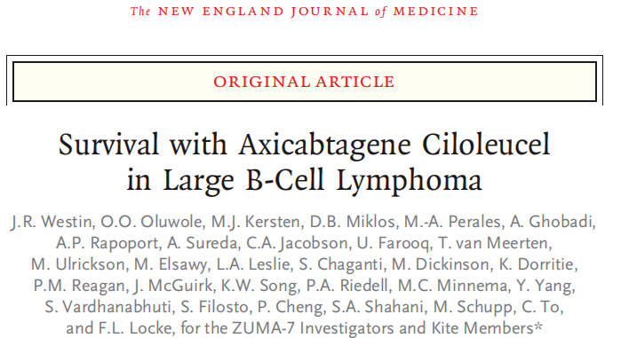 Axicabtagene Ciloleucel vs 标准二线方案对大B细胞淋巴瘤(LBCL)患者生存影响的比较研究_治疗_axi-cel_结果